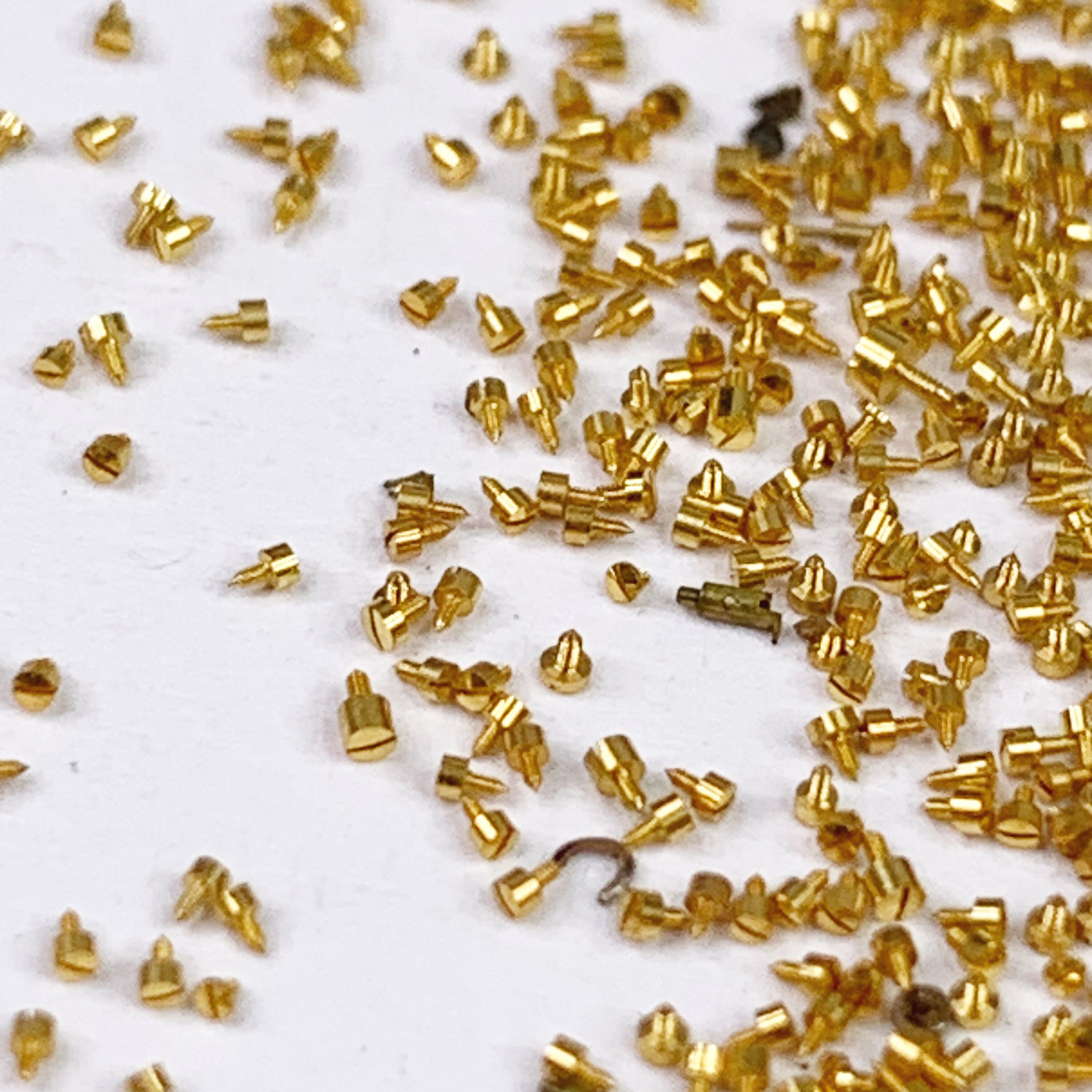 100 Teeny TINY Gold Watch Screws for Parts Watchmaker Repair Job Lot ...