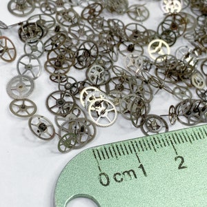 25 Shiny Silver Watch Wheels Altered Art Part Gear Steampunk Vtg ...