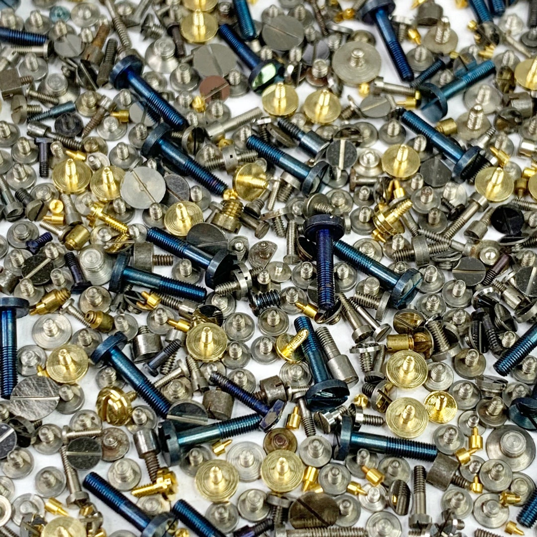 100 Watch Screws Pocket Wrist Parts Watchmaker Repair Assorted Job Lot ...
