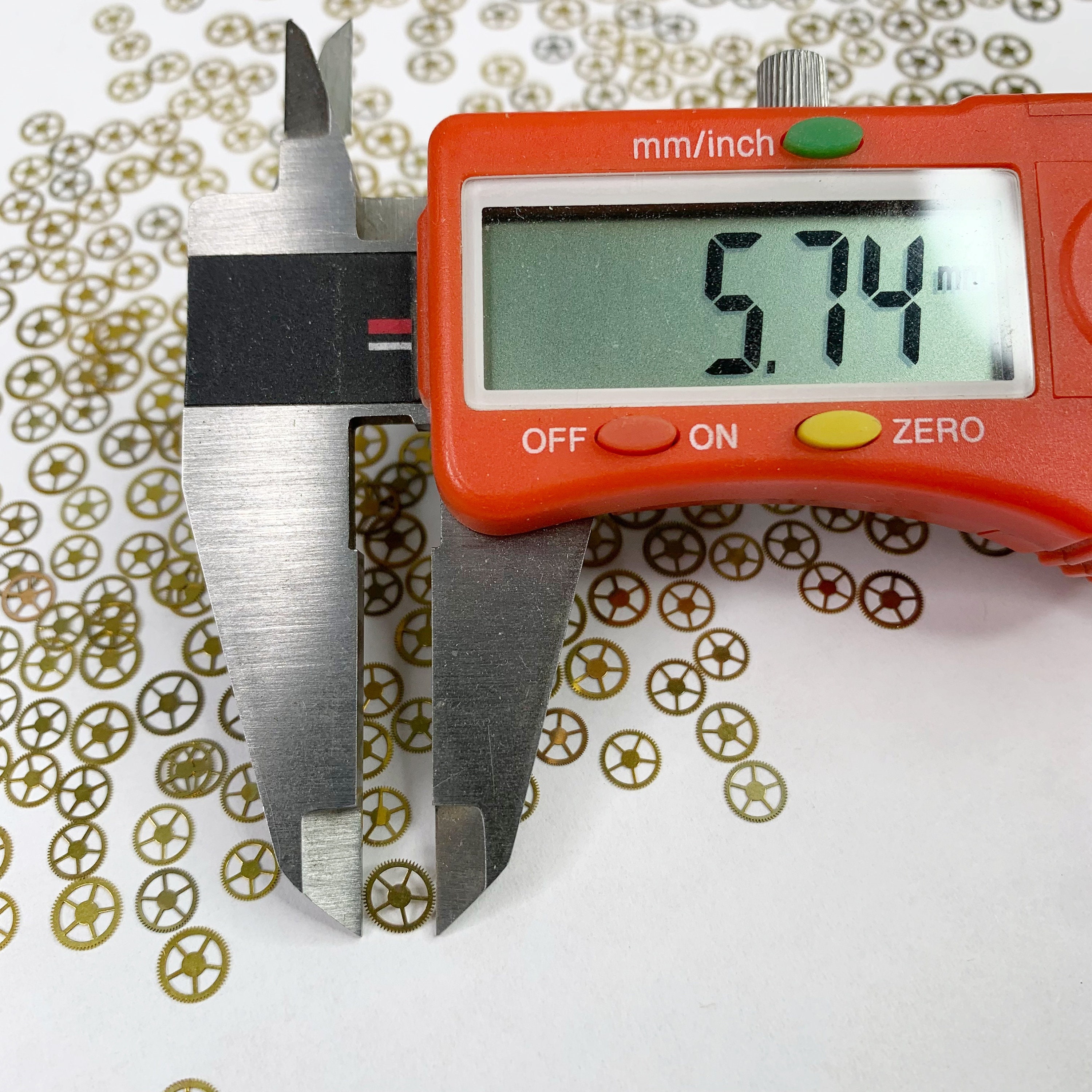 50 Flat Watch Wheel 5mm Gold Copper Oil Slick Steampunk Gear Part ...