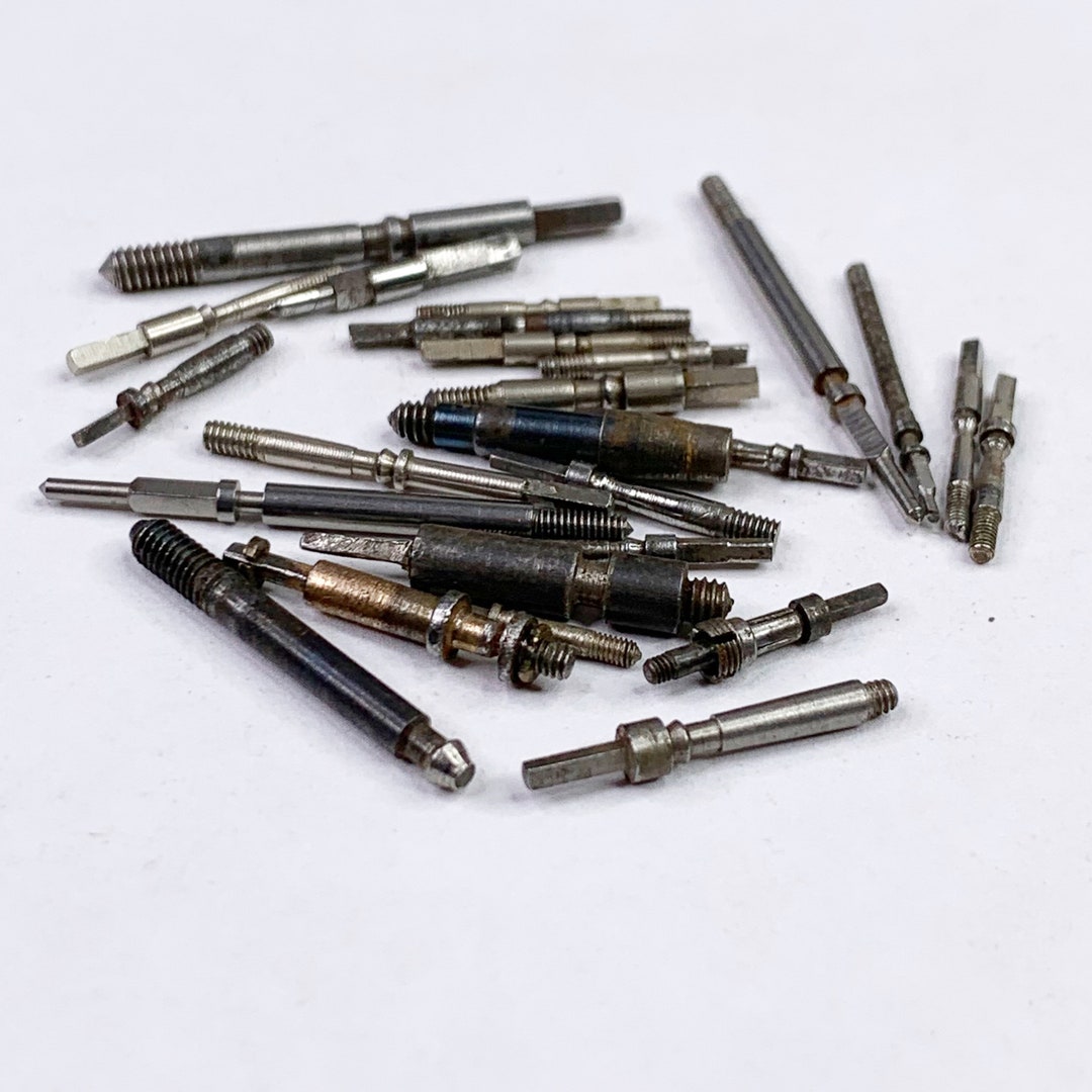 25 Vintage Pocket Watch Stems Watchmakers Lot Repair Wrist Parts Art ...