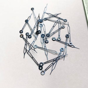 25 Blue Watch Hands Skeleton Minute Repair Watchmaker Lot Steampunk ...