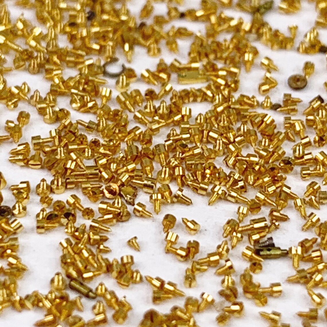 100 Teeny TINY Gold Watch Screws for Parts Watchmaker Repair Job Lot ...