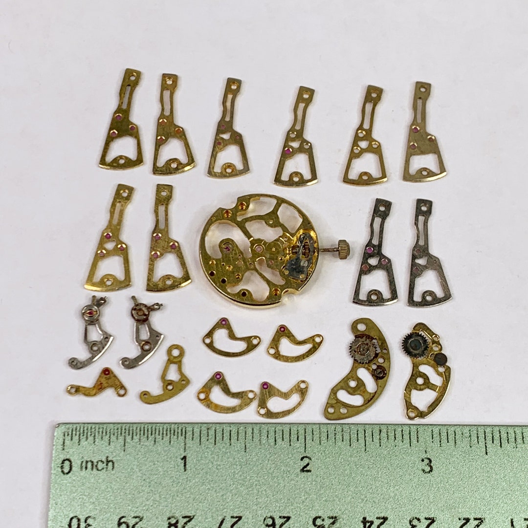 20 Gold Watch Skeleton Bridge Plates Steampunk Watchmaker Repair Lot ...