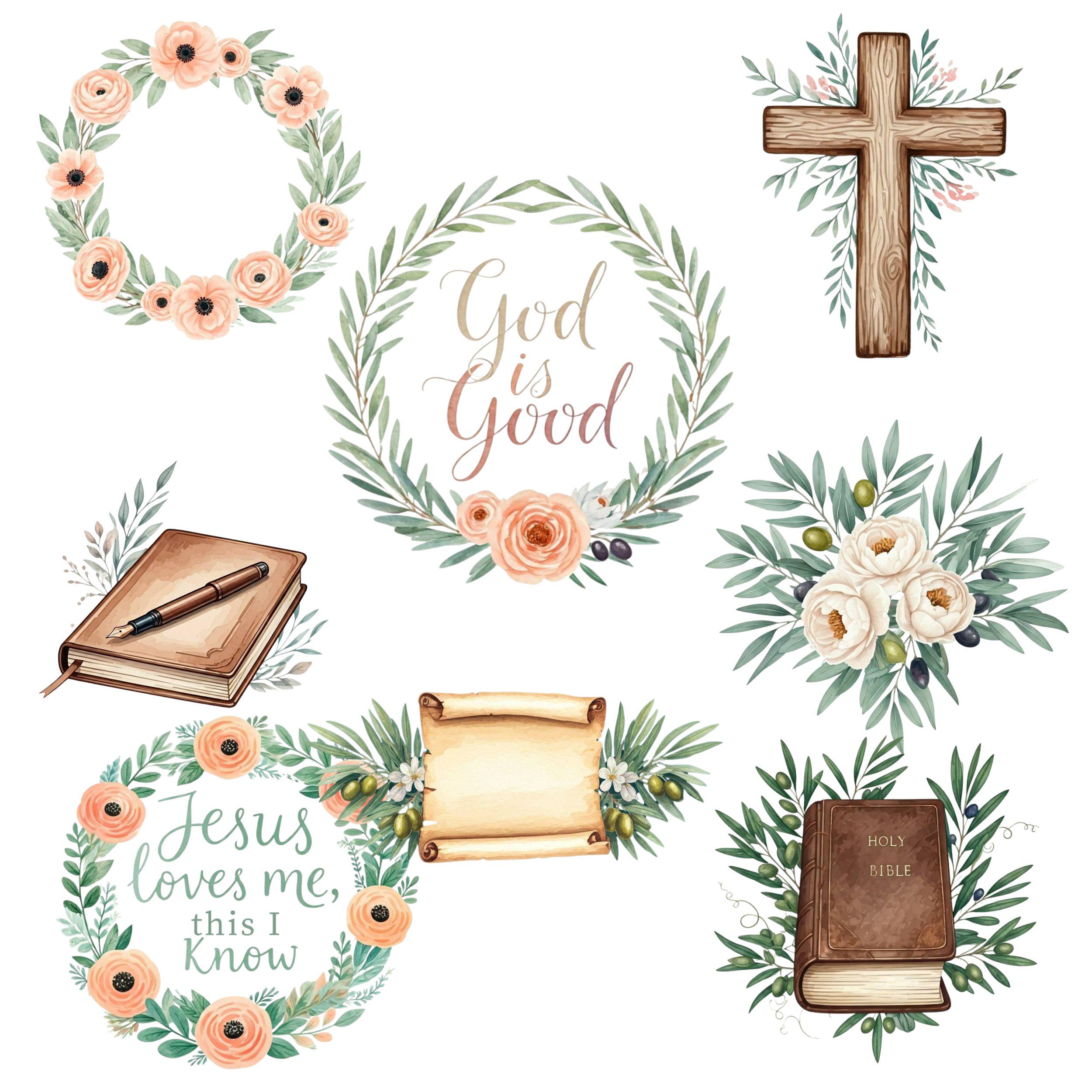 Christian Clipart Set, Faith-based PNG Digital Download - Etsy