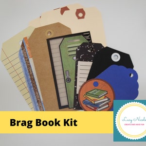 Brag Book Kit School Themed Mini Album, Mini Tag Journal - Etsy