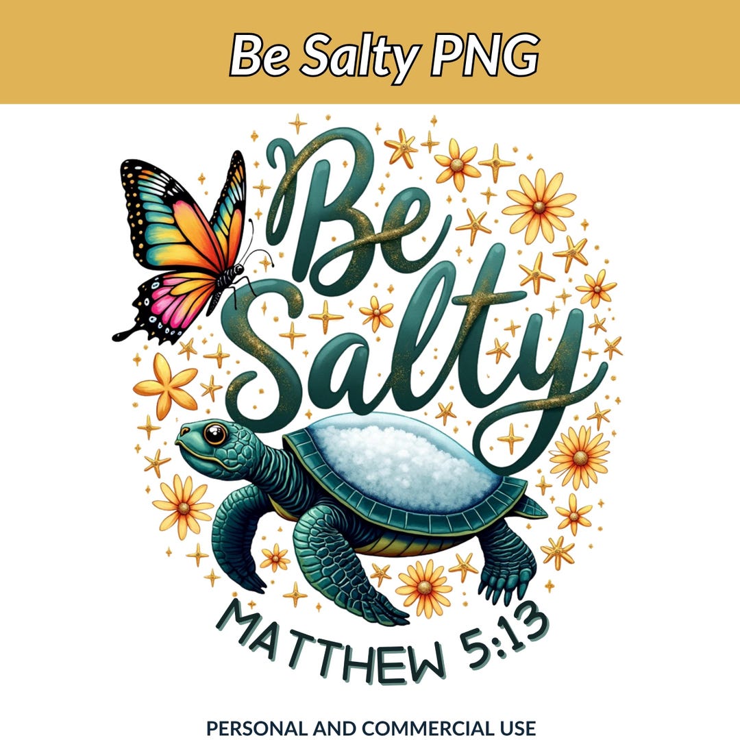 Sea Turtle PNG, Matthew 5:13, Coastal Christian Sublimation, Ocean ...