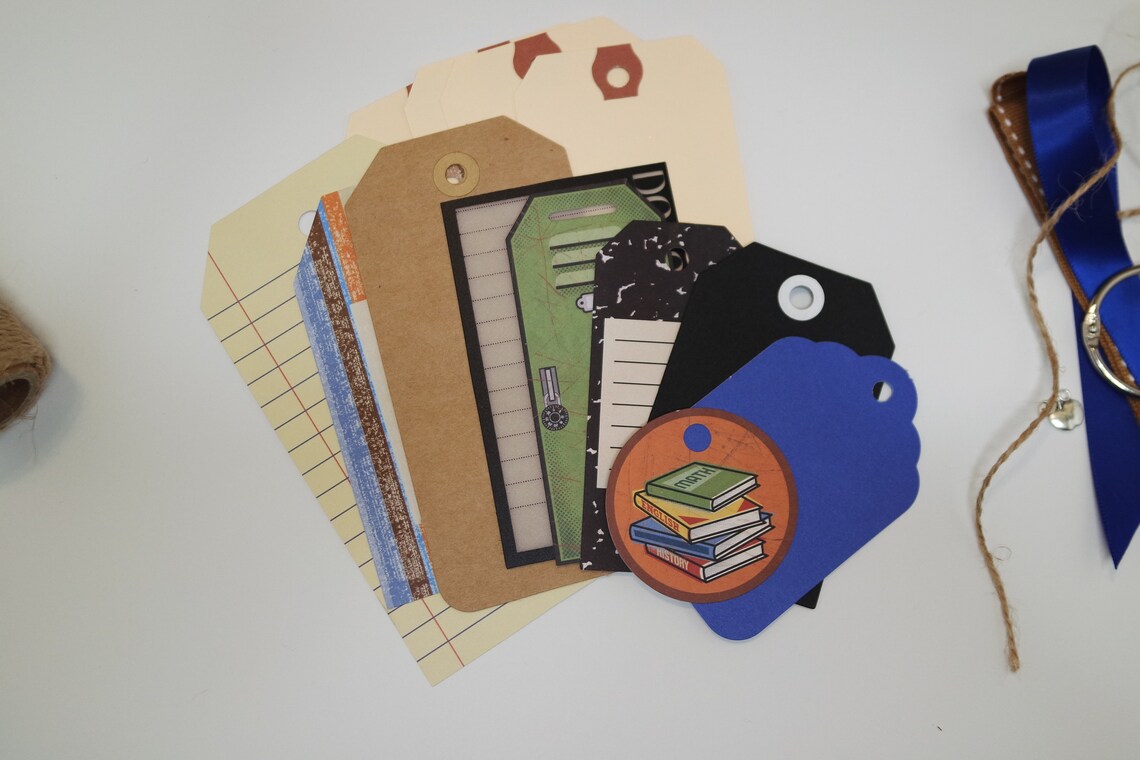 Brag Book Kit School Themed Mini Album, Mini Tag Journal - Etsy