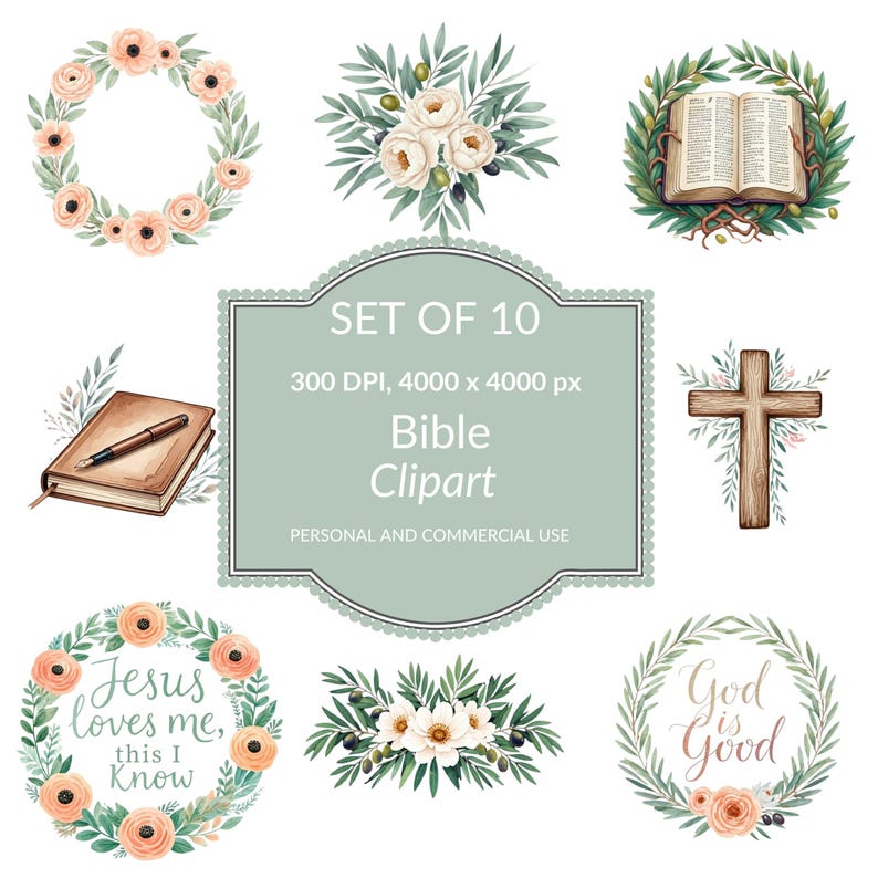 Christian Clipart Set, Faith-based PNG Digital Download - Etsy