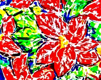 Wall Art Print of Original Abstract Artwork "turquoise Kisses ...