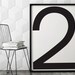 Number 2 Modern Typography - PRINTABLE FILE. Number Two Poster. Nursery ...