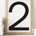 Number 2 Modern Typography - PRINTABLE FILE. Number Two Poster. Nursery ...