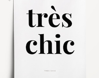 Très Chic Poster | Etsy
