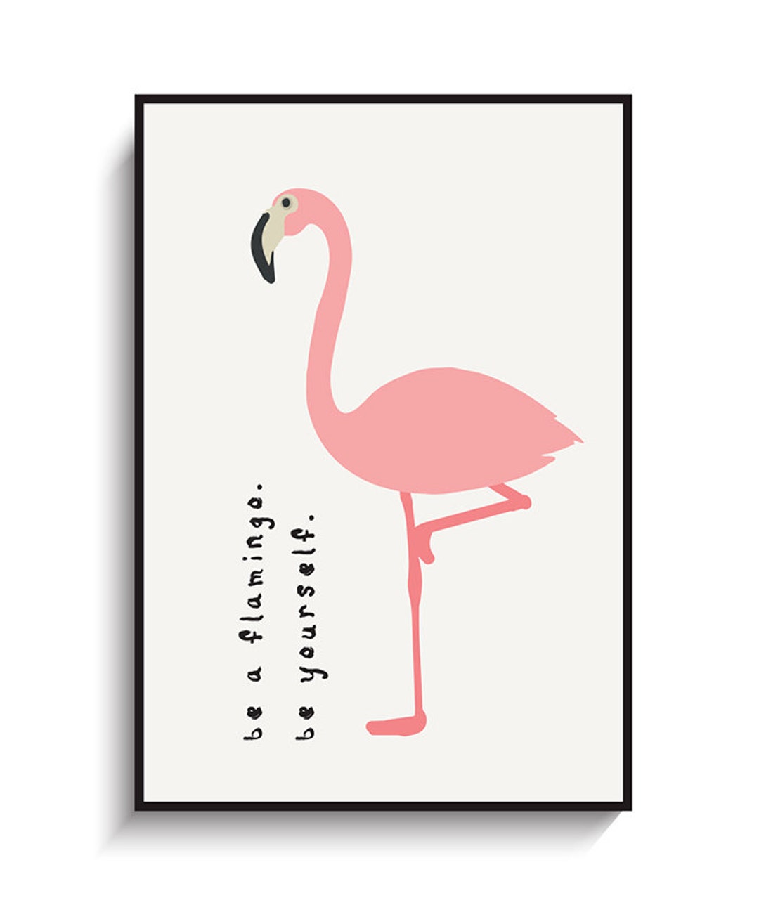 Pink Flamingo Print - PRINTABLE FILE. Pink Bird Poster. Flamingo Quote ...