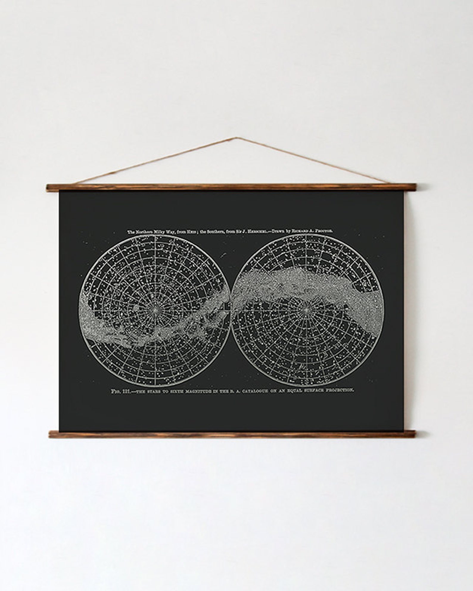 Northern and Southern Hemisphere - Poster. Andromeda Galaxy Milky Way ...