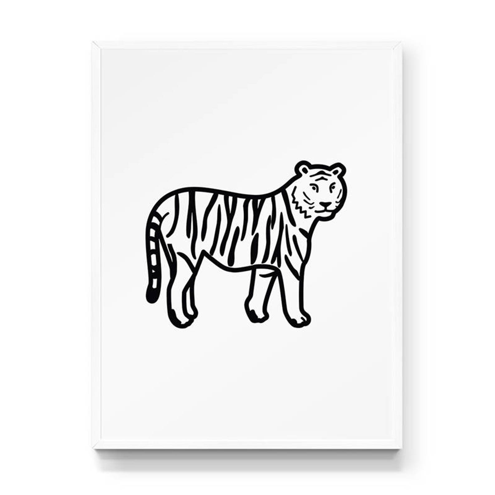 Tiger Print PRINTABLE FILE. Animal Poster. Tiger - Etsy
