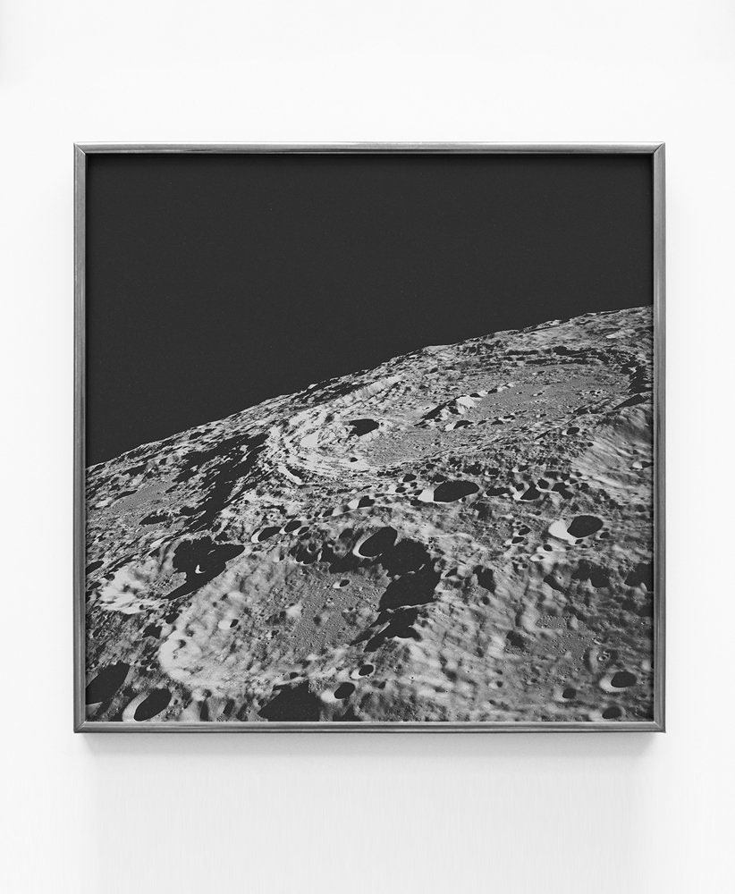 Moon Lunar Surface Art Print. Astronomy Celestial Décor. Solar System ...