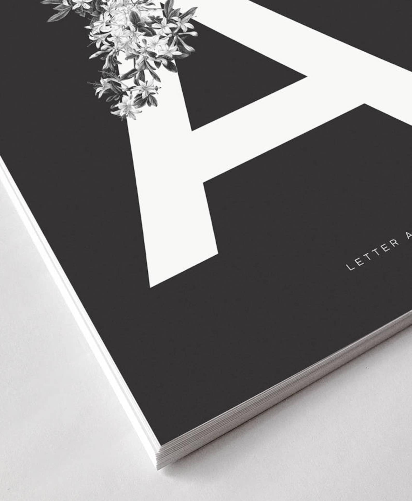 Letter A Typography Print. Monogram Art. Initial Print. - Etsy