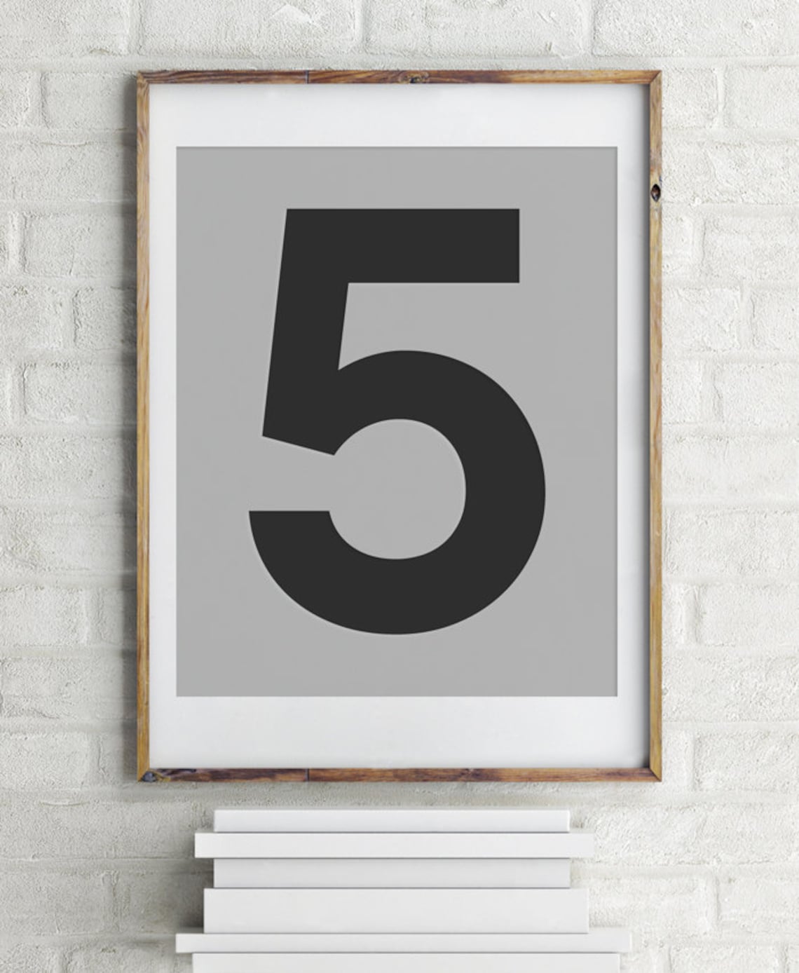Number 5 Modern Typography Art Print Instant Download. - Etsy