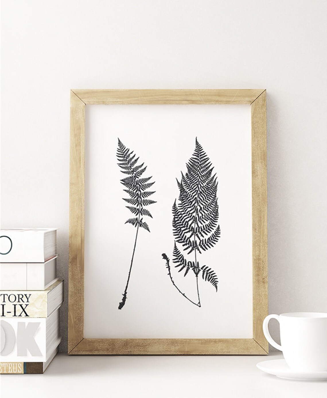 Fern Leaf - PRINTABLE FILE. Graphic Plant Print. Botanical Illustration ...