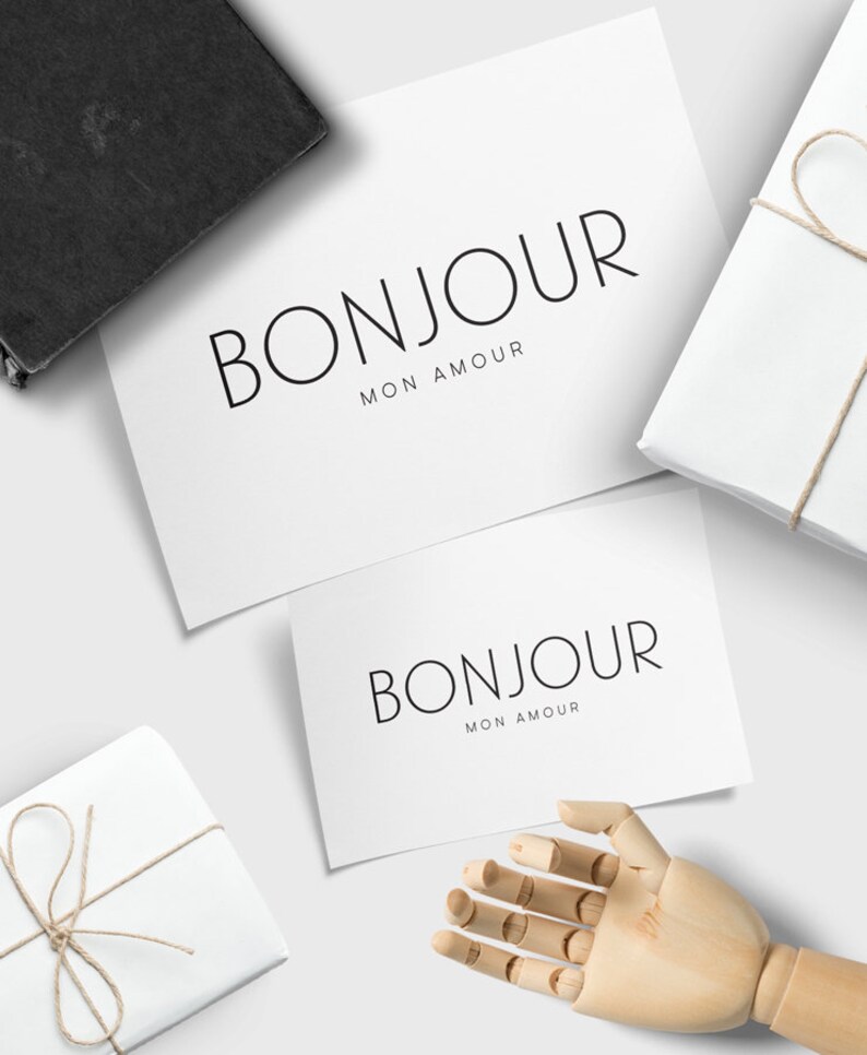 Bonjour Mon Amour PRINTABLE FILE. Hello My Love. French - Etsy