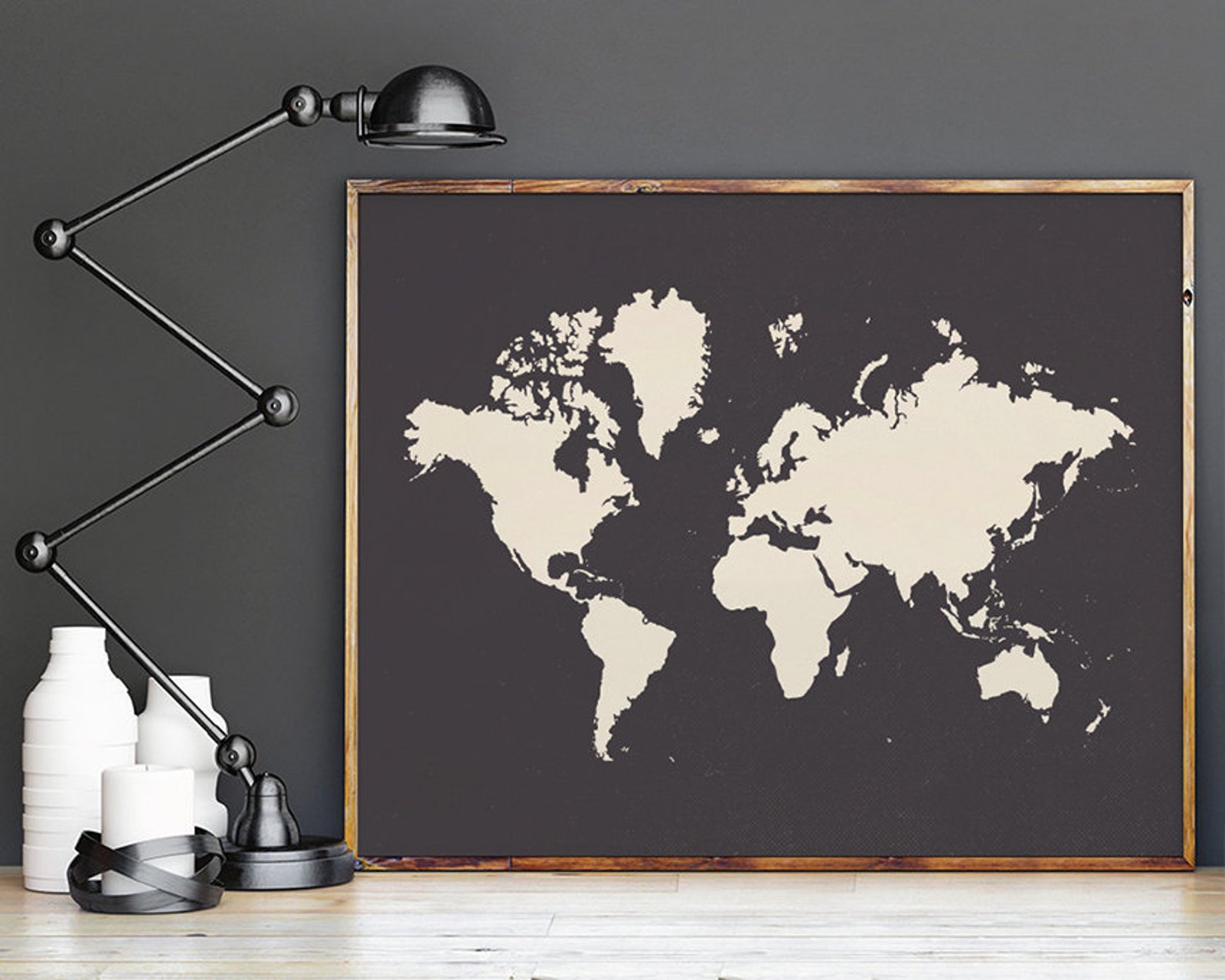 World Map Print PRINTABLE FILE. Large World Map Poster. | Etsy Canada