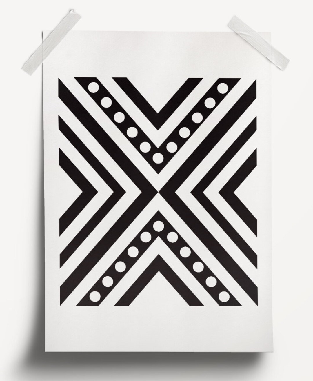 Modern Design Print - PRINTABLE FILE. Black White Geometric Décor ...
