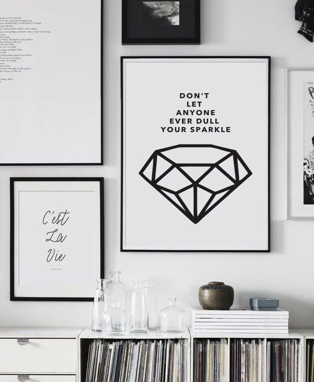 Diamond Instant Download Poster. Printable Inspiring Quote - Etsy