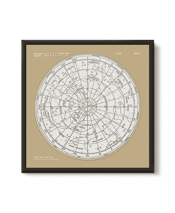 Art & Collectibles Digital Prints Map of the Sky Vintage Modern ...