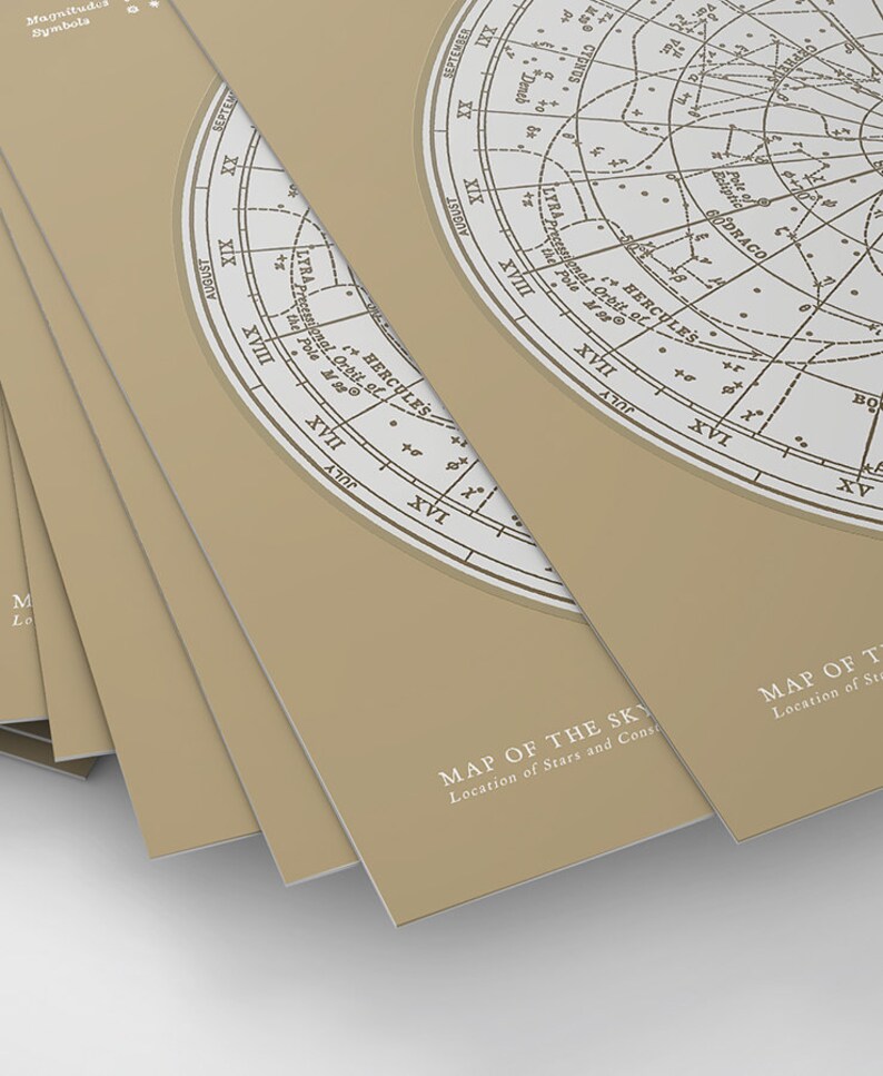 Star Map Constellations Framed Poster. Ready to Hang Print. - Etsy