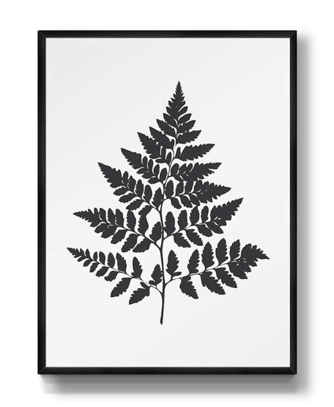 Fern Leaf - PRINTABLE FILE. Graphic Plant Print. Botanical Illustration ...
