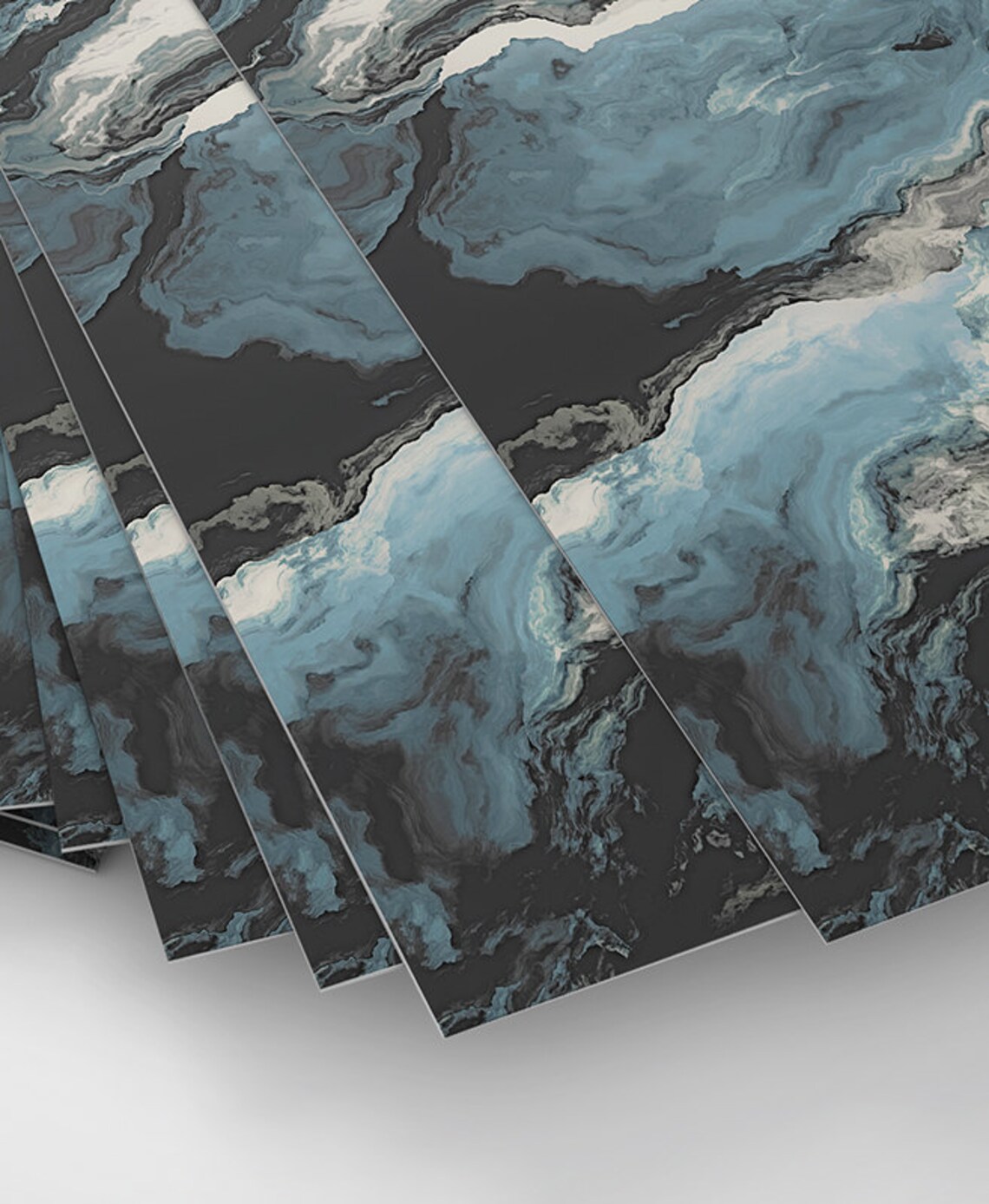 Blue Marble Art Print. Dusty Blue Abstract Art. Marble Décor. | Etsy