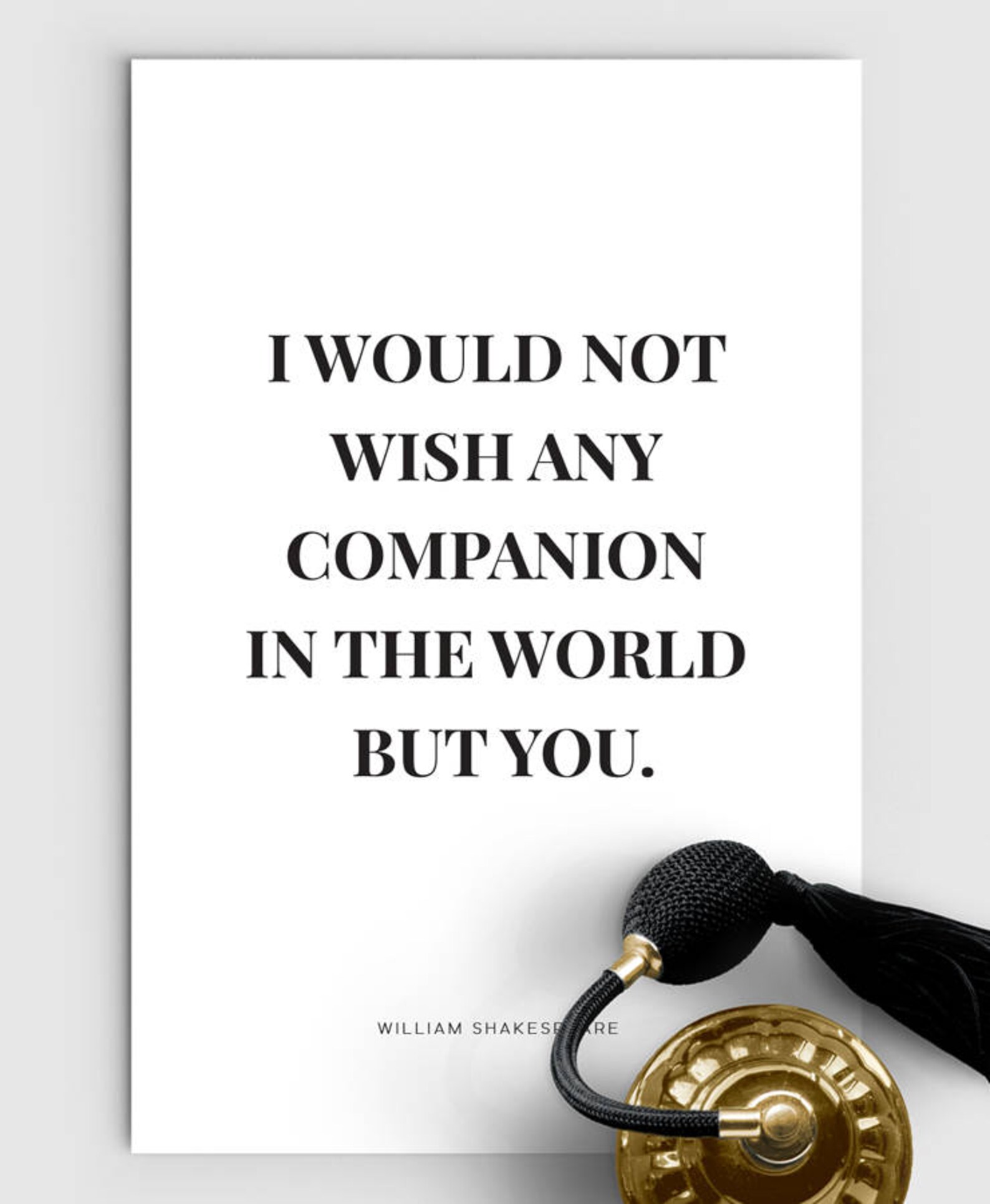 I Would Not Wish Any Companion PRINTABLE FILE. Romantic - Etsy