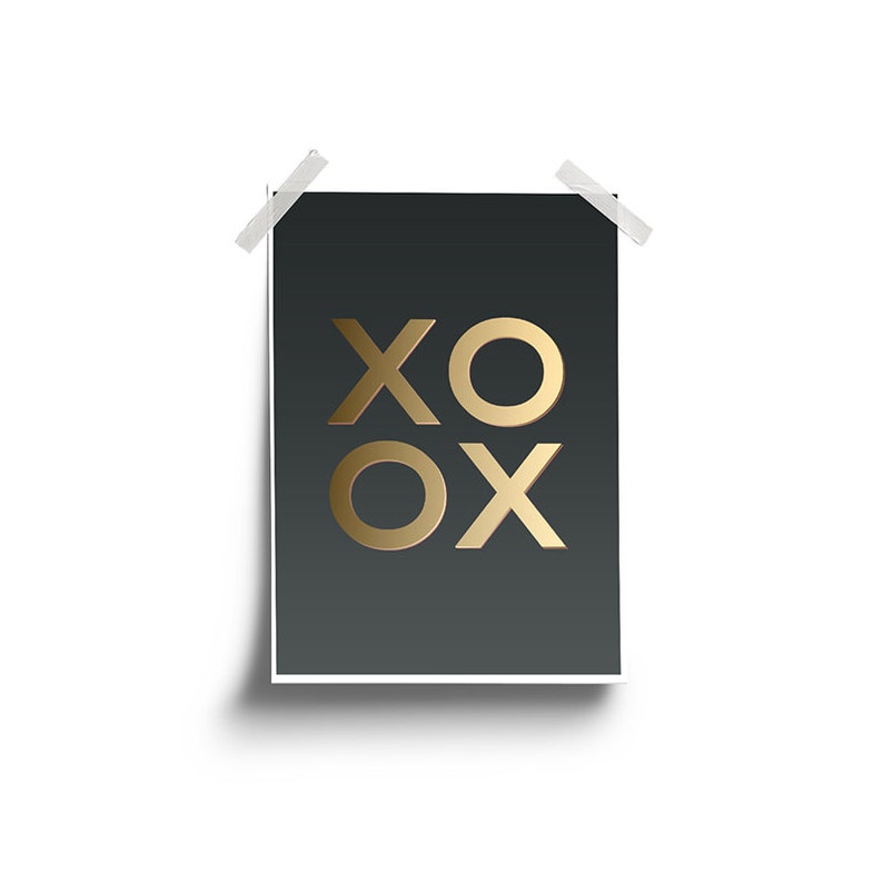 XOXO Greeting Card PRINTABLE FILE. A6 Folded Card. Hugs and - Etsy