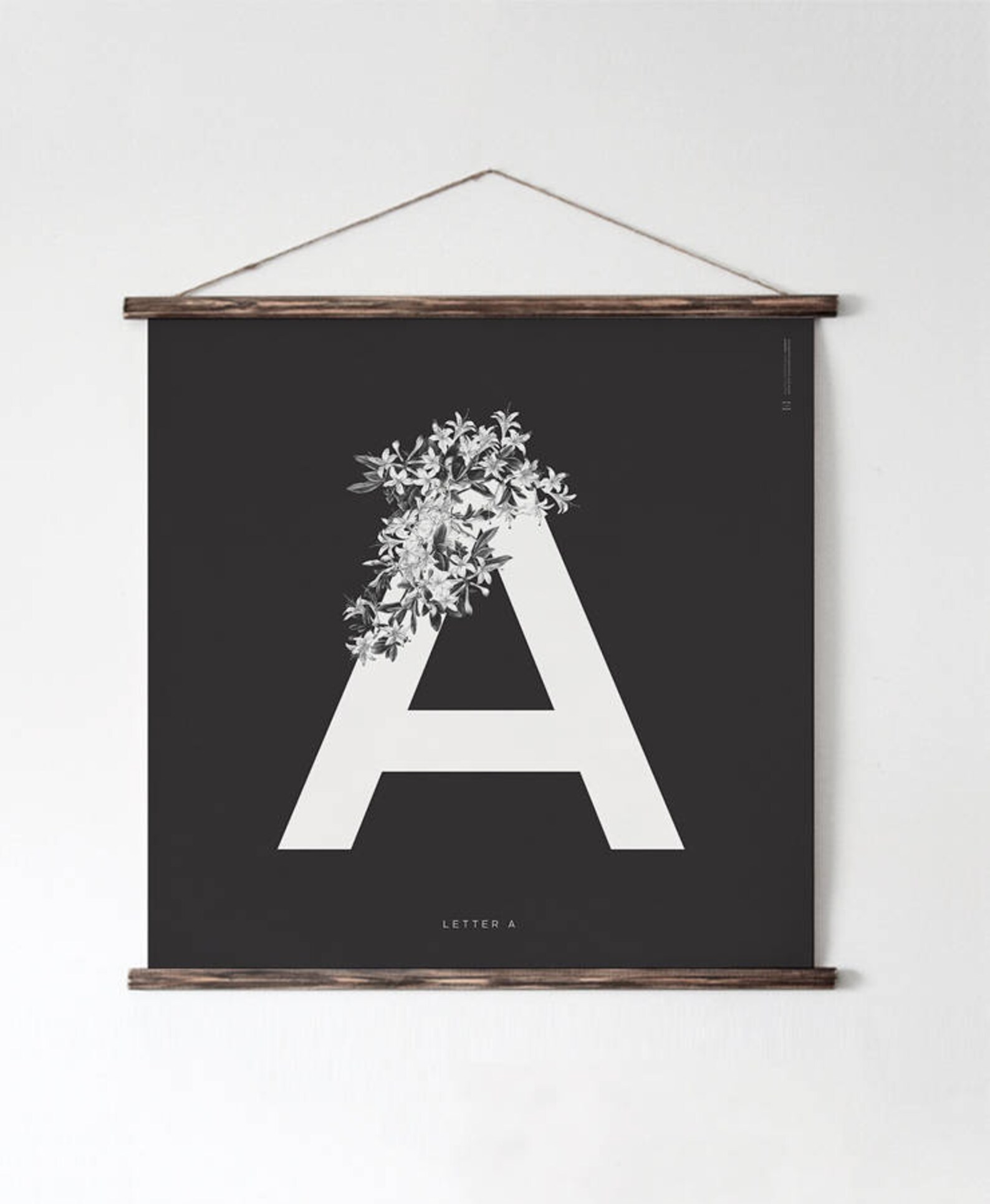 Letter A Typography Print. Monogram Art. Initial Print. - Etsy
