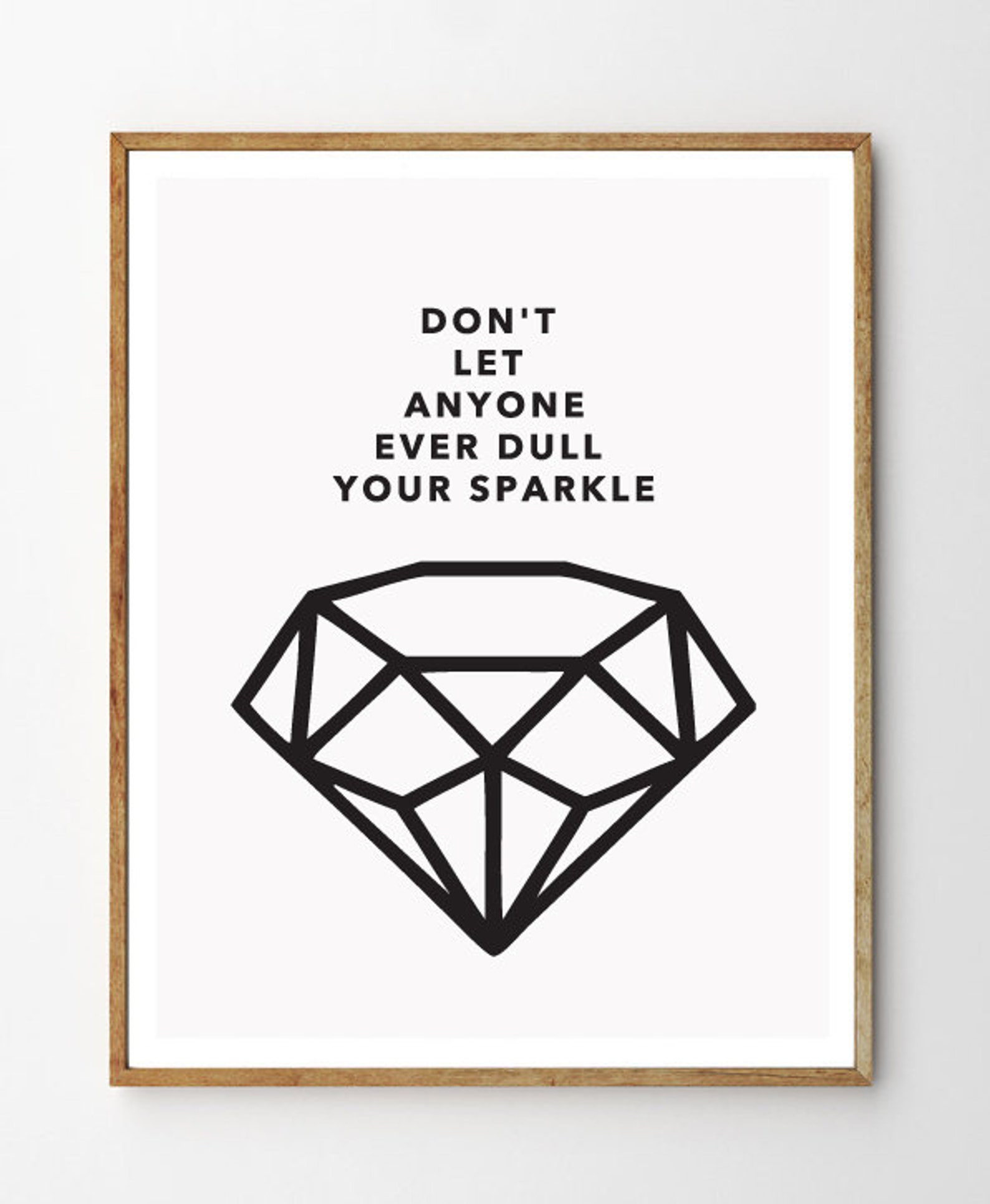 Diamond Instant Download Poster. Printable Inspiring Quote - Etsy