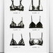 Lingerie Wall Art. Black Lace Bralette Art Poster - PRINTABLE FILE ...
