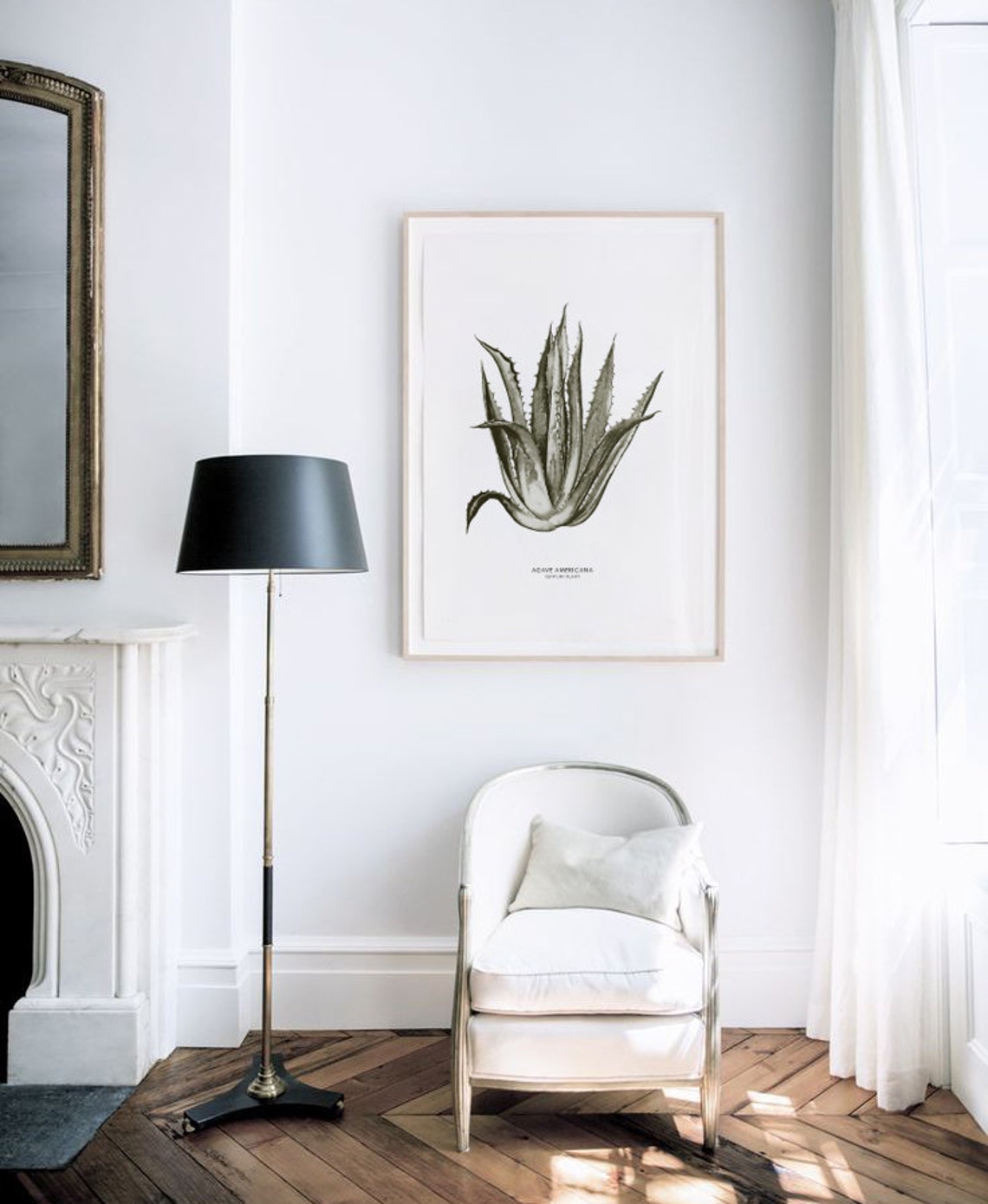 Large Agave Poster - PRINTABLE FILE. Oversized Botanical Poster. Nordic ...