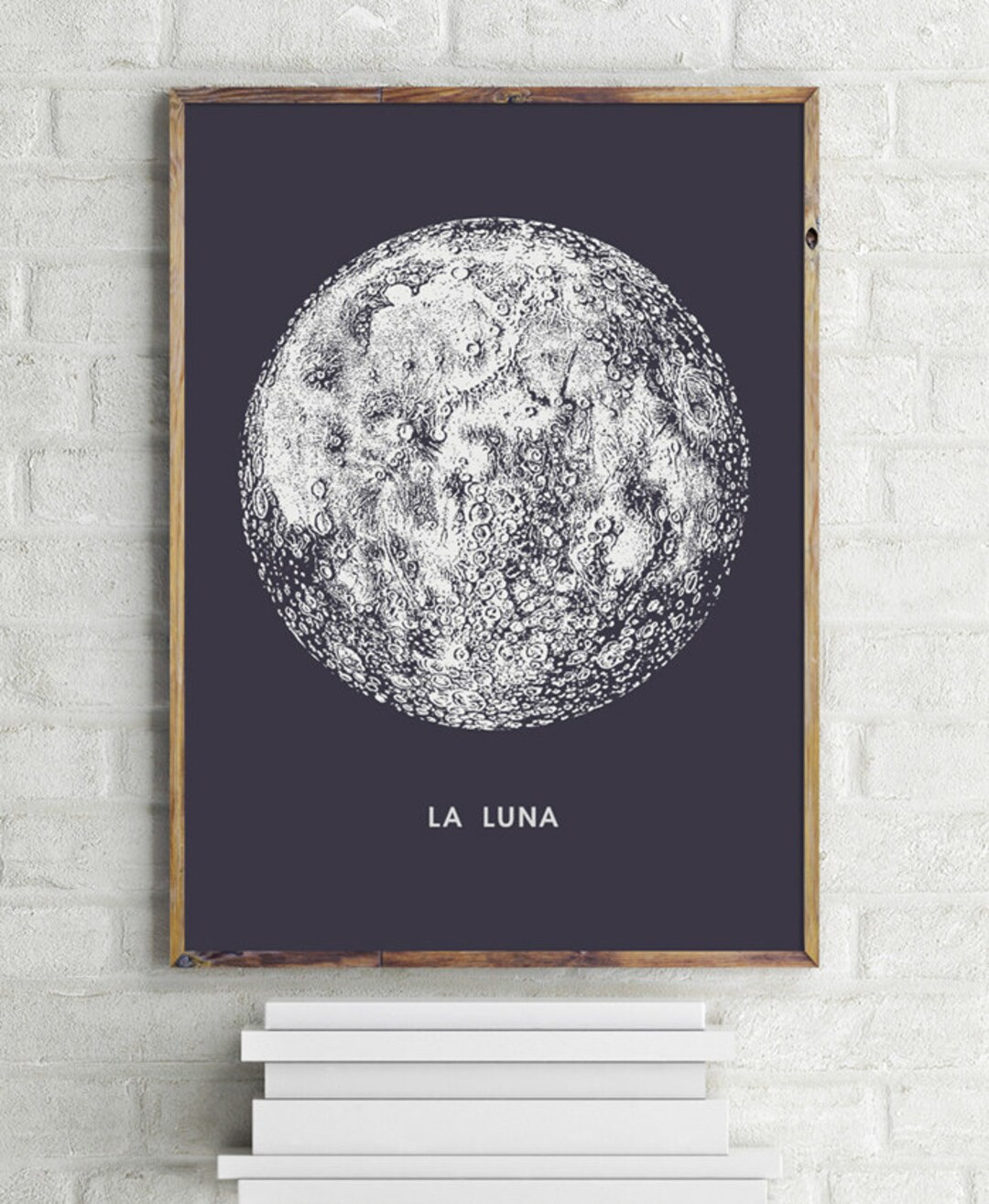 Full Moon Poster - PRINTABLE FILE. La Luna Moon Poster. Lunar Moon ...