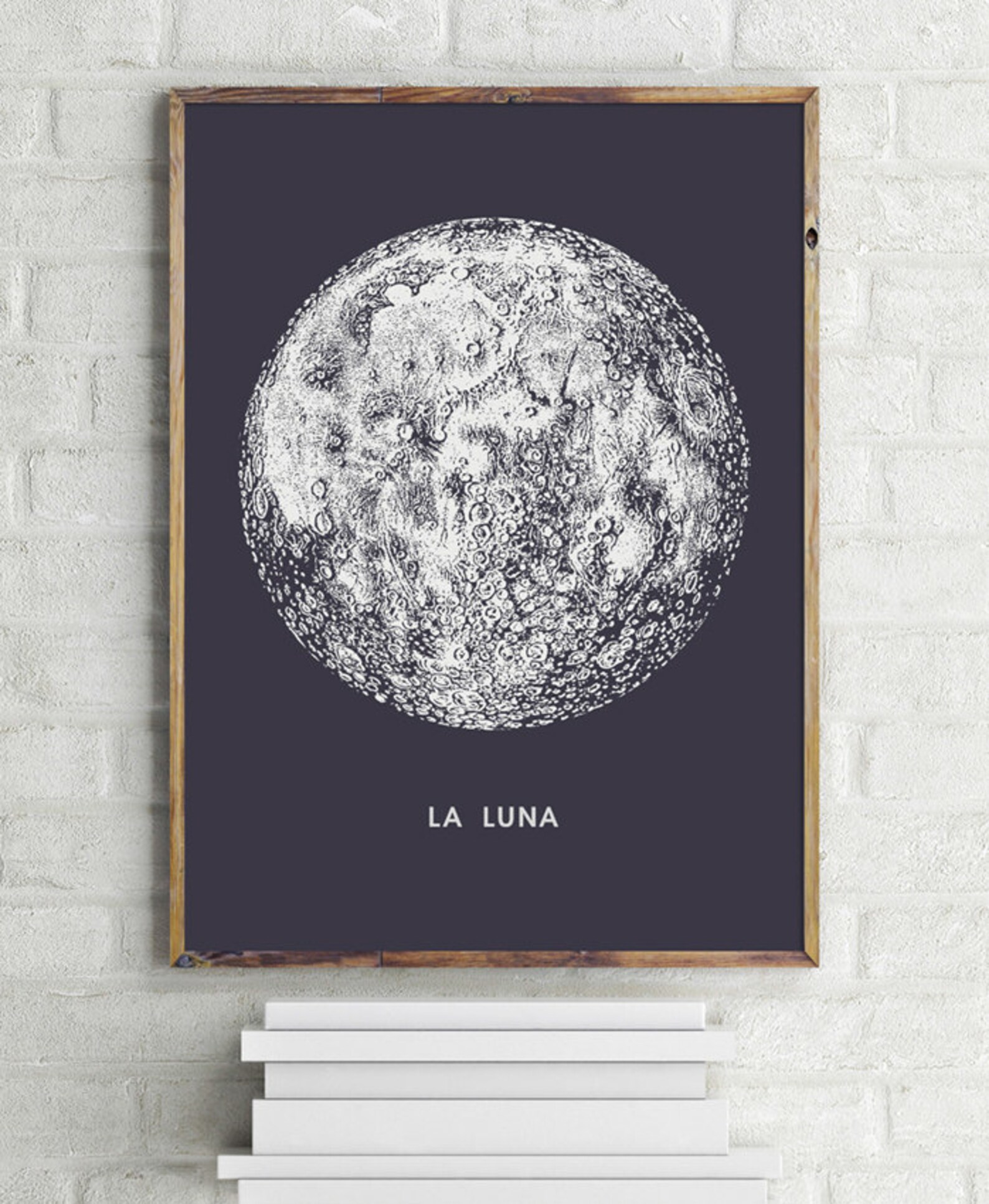 Full Moon Poster PRINTABLE FILE. La Luna Moon Poster. Lunar | Etsy