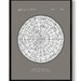 Star Map Constellations Poster. Map of the Sky. Modern Vintage ...