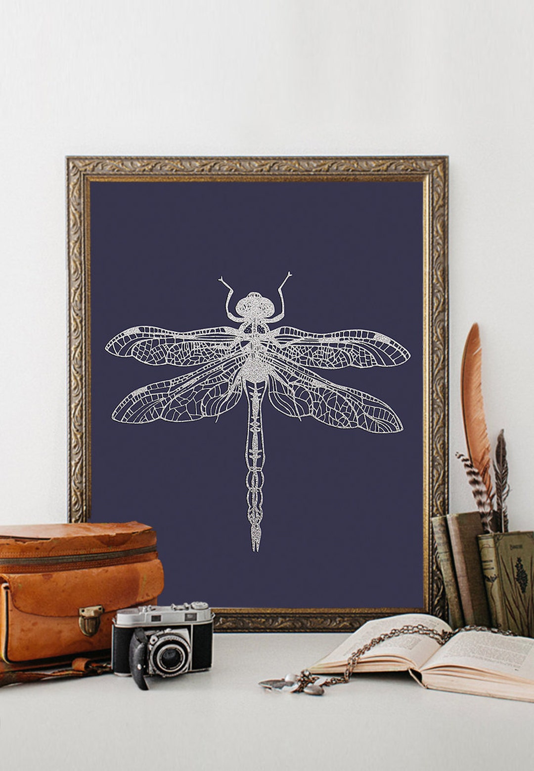 Dragonfly Print - PRINTABLE FILE. Insect Art Poster. Winged Insect Art ...