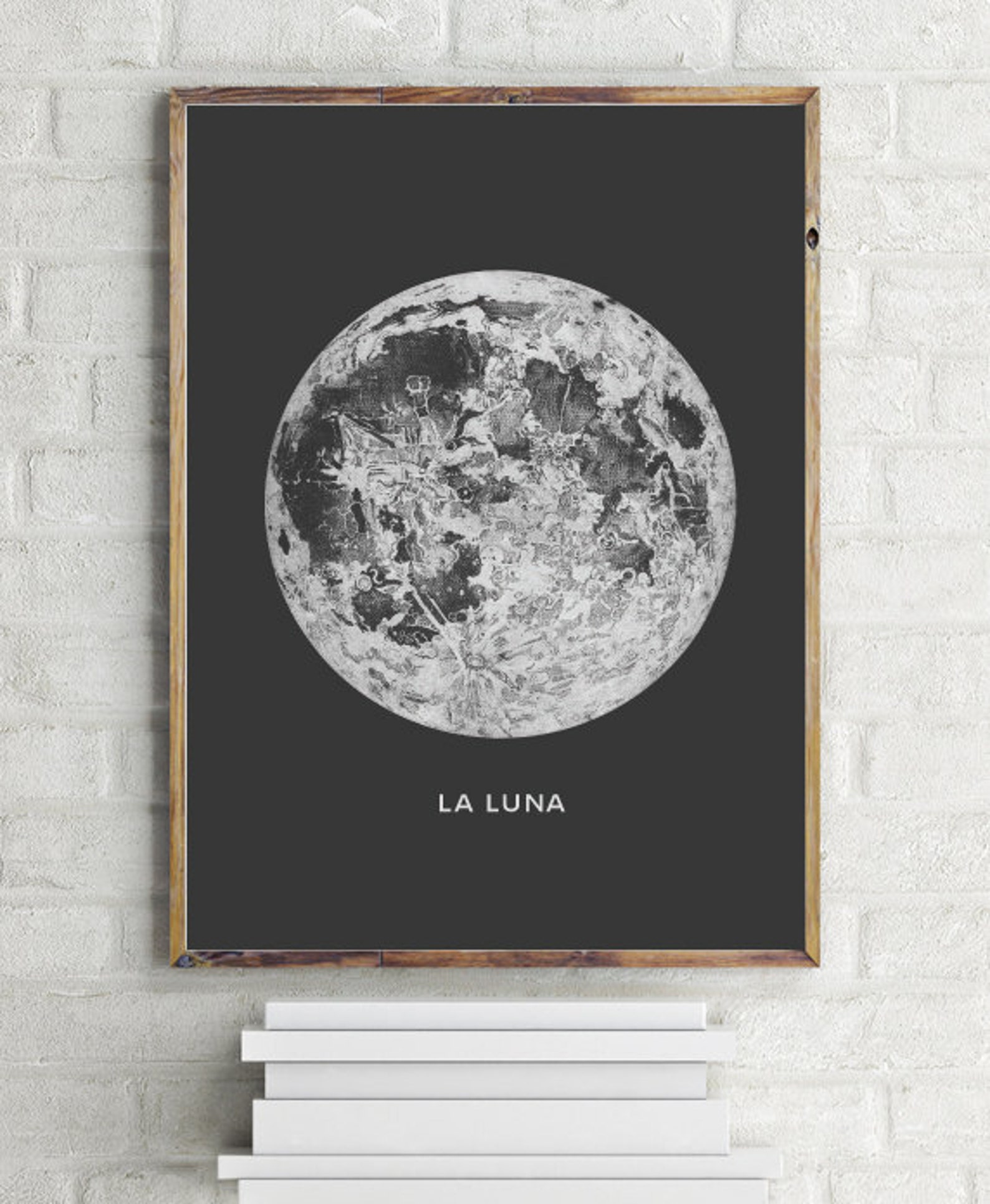 Full Moon Poster PRINTABLE FILE. La Luna Moon Poster. Lunar - Etsy