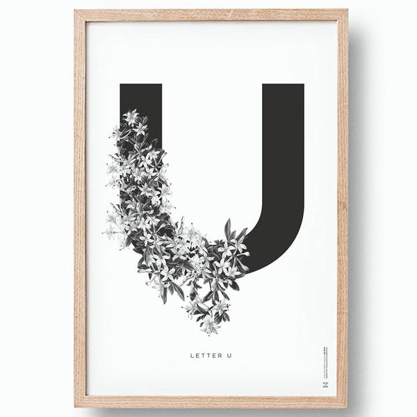 Letter Art U - Etsy