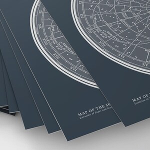 Star Map Constellations Framed Poster. Ready to Hang Print. Map of the ...