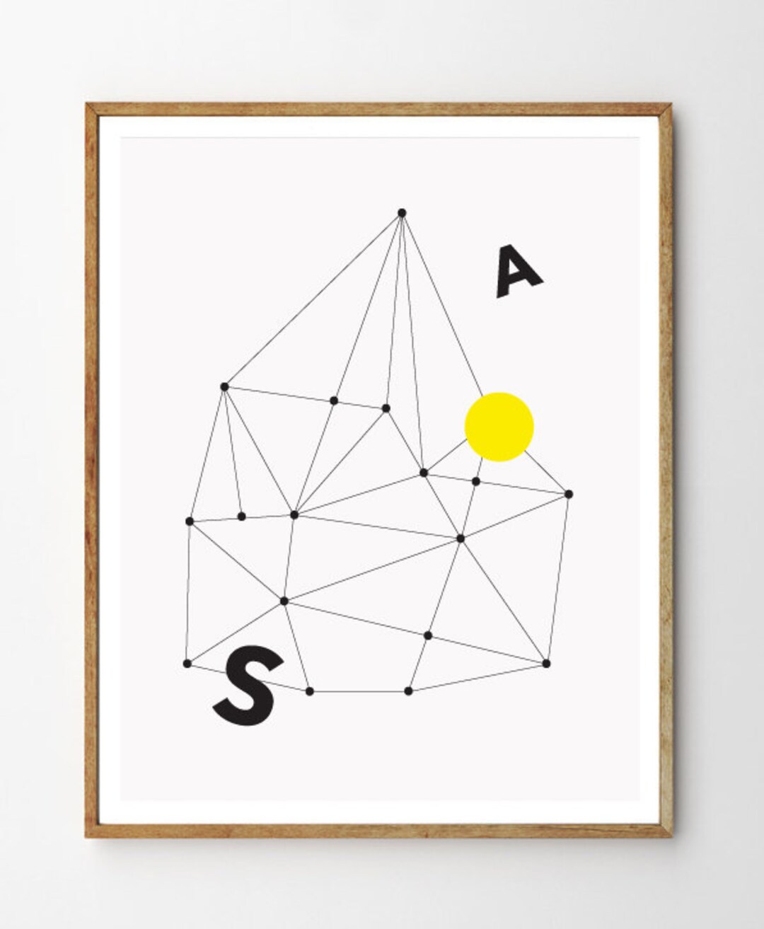 Polygon Art Printable Instant Download. Trendy Stylish Art Poster ...
