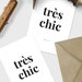 Très Chic Print - PRINTABLE FILE. Monochrome Typography Print. Black ...