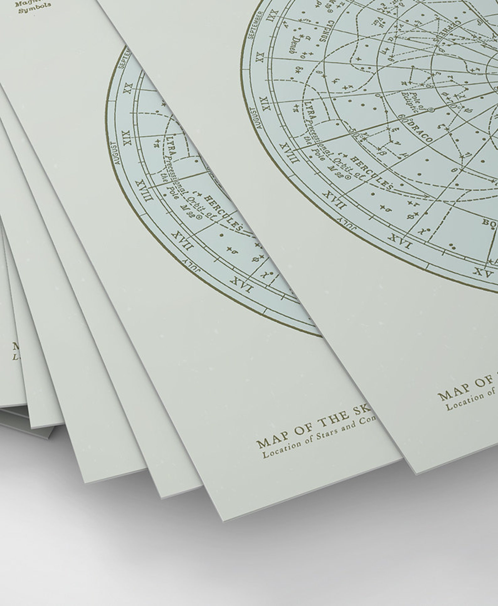 Star Map Constellations Framed Poster. Ready to Hang Print. Map of the ...