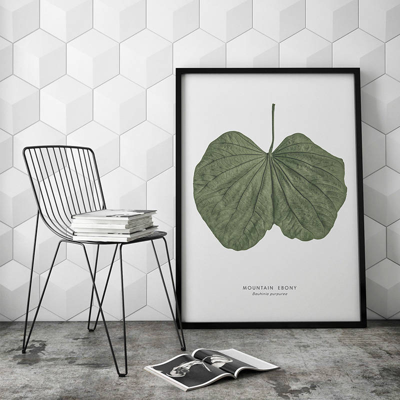 Green Leaf Print. Butterfly Tree Leaf. Orchid Tree Leaf Art Print ...