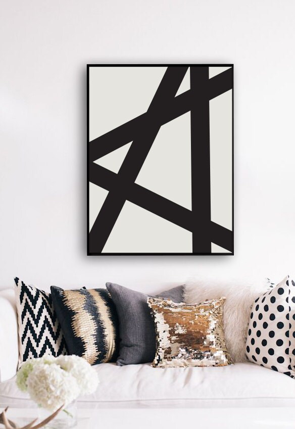 Abstract Line Poster - PRINTABLE FILE. Minimal Graphic Print. Stylish ...